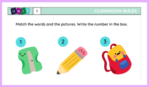 Grade 4 Unit 1 Classroom Objects Worksheet - İlkokul İngilizce